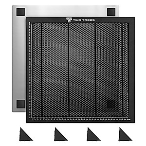 Twotrees Honeycomb Laser Bed 400x400mm Honeycomb Cutting Table for Laser Cutter Engraver Cutting, Aluminum Honeycomb Working Table Kit with Aluminum Plate (15.7” x15.7”)