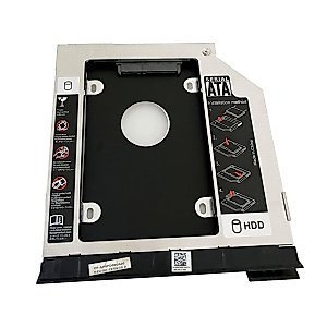 DY-tech 2nd HDD SSD Hard Drive Optical bay Caddy Frame Tray for Dell Latitude E6320 E6420 E6520 E6330 E6430 E6530 Modular Bay with Ejector + Bezel / faceplate