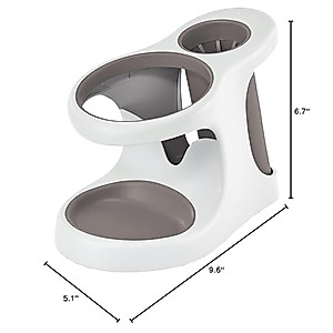 Polder White/Gray Style and Store Bathroom Accessory