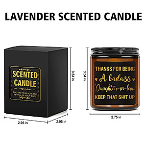 Lavender Scented Candle - Daughter in Law Gift, Birthday Gift for Daughter in Law, Wedding, Anniversary, Engagement, Christmas, Mothers Day, Thanksgiving, Graduation Gifts for Daughter in Law