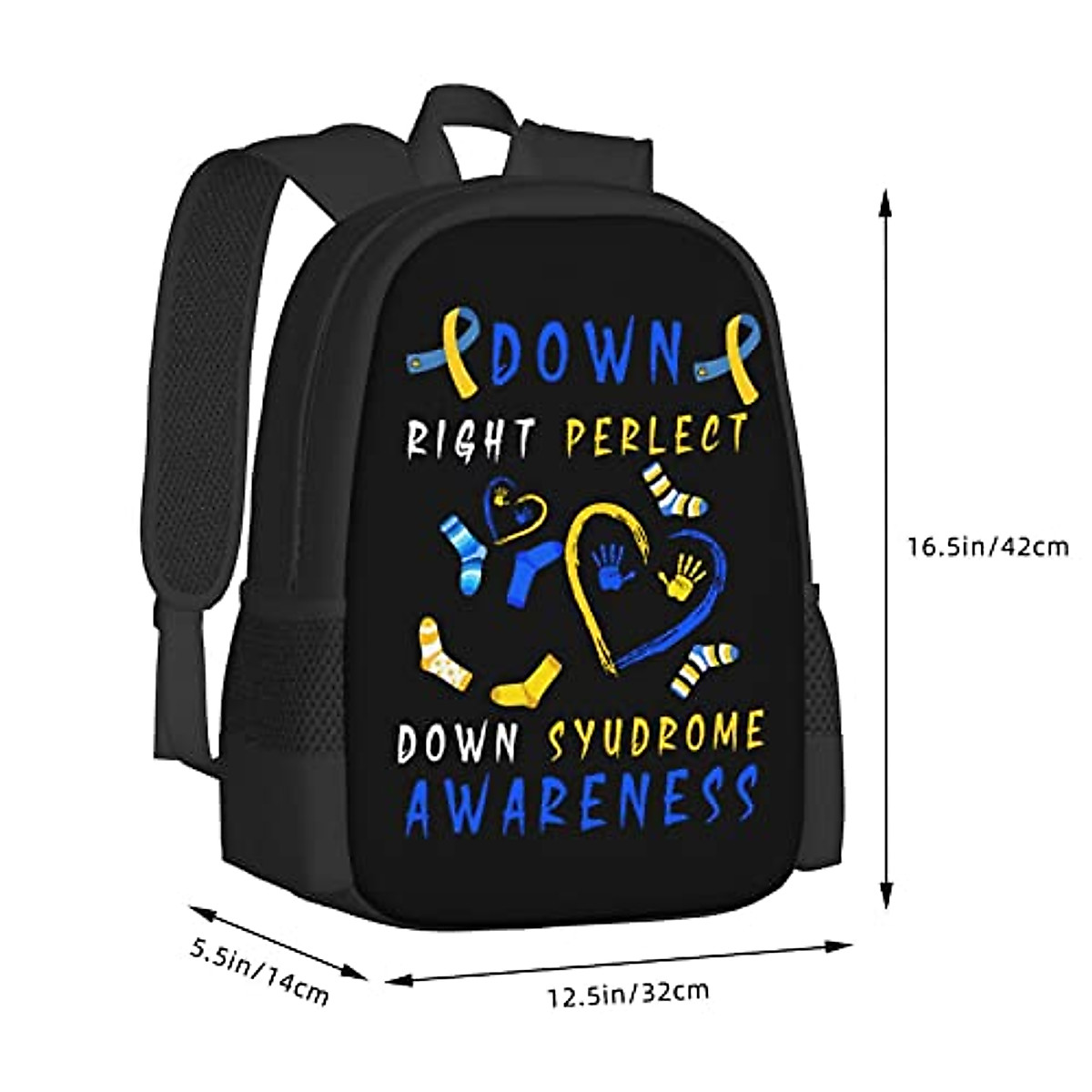 Down Syndrome Awareness Classical Basic Travel Backpack Fashion Backpack Large Capacity Laptop Backpacks Lightweight College Bookbag Adjustable Shoulder Strap Daypack