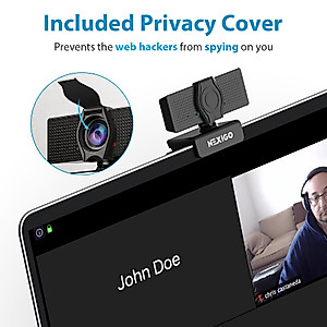 NexiGo N60 1080P Webcam with Microphone, Adjustable FOV, Zoom, Software Control & Privacy Cover, USB HD Computer Web Camera, Plug and Play, for Zoom/Skype/Teams, Conferencing and Video Calling