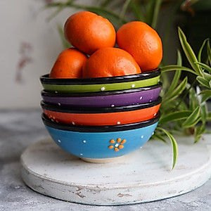 Ali Ceramic Bowls 4.72 Inches Set of 4 Dishwasher Microwave Safe Ceramic Bowls for Cereal Salad,Fruit,Vegetable,Ice Cream,Soup,Yoghurt,Olive,Cheese,Colorful Eating Cup