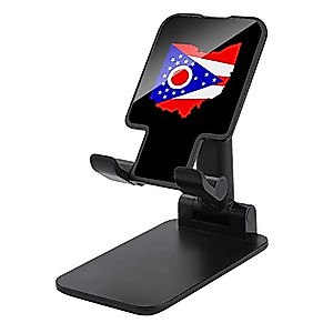 Home in Ohio State Foldable Desktop Cell Phone Holder Portable Adjustable Stand for Travel Desk Accessories