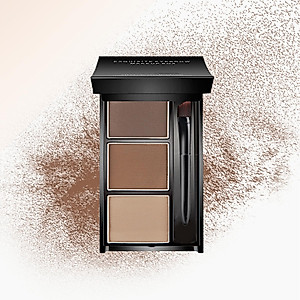 Jutqut Eyebrow Powder Makeup Kit, 3 Colors Eye Brow Tinted Powder Palette, Dark/Light Brown Brow Powder Filler to Shape Natural Eyebrows, Long-Lasting Waterproof Eyebrow Makeup Kit -Set 02