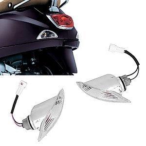 XTevu Motorcycle rear indicators, Rear Indicator Lights, Rear turn signals, Compatible with Vespa LX 50/125/150 2-Takt and 4-Takt LXV (All Years)