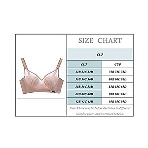 Women Sexy Lace Without Steel Ring Large Size Seamless Full Cup Underwear Strapless Bra for Women (Grey, 42)