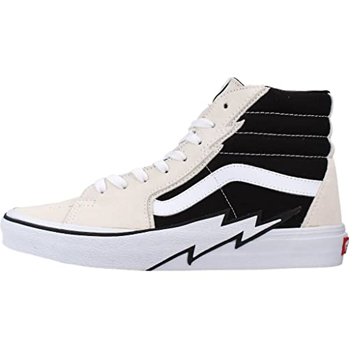 Vans Unisex Sk8-Hi Bolt Antique White and Black Skate Shoes 10.5
