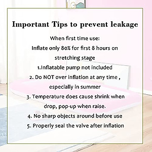 RAPTAVIS Kids Air Mattress Inflatable Toddler Travel Bed with Sides,Pink