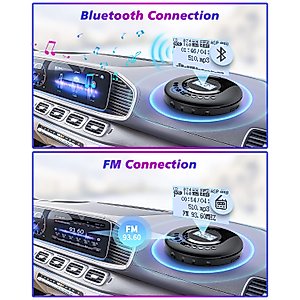 CD Player Portable ARAFUNA, Portable CD Player Bluetooth with FM Radio, 2000mAh Rechargeable CD Player for Car with LCD Screen, Anti Shock Protection Walkman CD Player with Headphone, AUX Cable