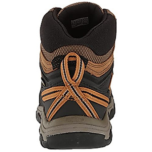 KEEN Men's Ridge Flex Mid Height Waterproof Hiking Boots, Bison/Golden Brown, 11.5 Wide