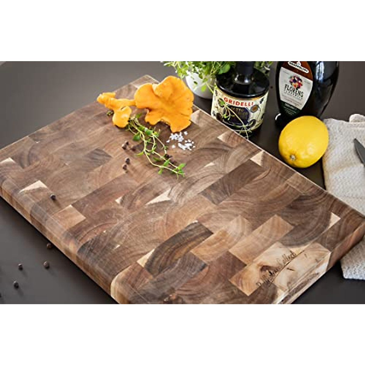 Pellholmen Collection - Large Wooden Cutting Board, Charcuterie Board & Butcher Block, Water-Resistant, Reversible & Knife-Friendly, Acacia Wood, 15.7 x 12 x 1.57 inches