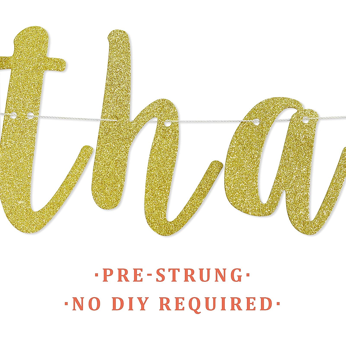 Suagelaz Thank You for Being Awesome Banner, Inspirational Appreciation, Birthday, Friendship, Graduation Banner for Employee, Best Friend, Teacher, Coworkers (Gold)