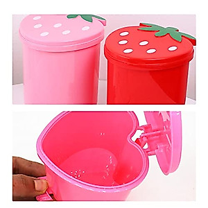 NUOBESTY Mini Desktop Wastebasket Mini Trash Can Tabletop Trash Can Small Garbage Bin with Lid Small