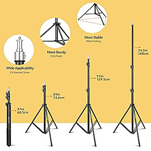 UBeesize Softbox Photography Lighting Kit, 27” x 20” Continuous Lighting Kit with 2pcs 40W E27 Socket 6500K Bulbs, Professional Photo Studio Lighting for Video Recording, Portrait Shooting