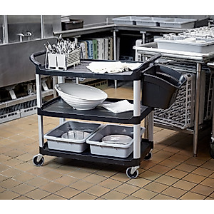 Rubbermaid Commercial Products Utility Cart 4-Gallon Bin, Black