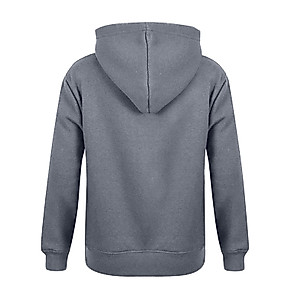 RTTUIOP Long Sleeve Shirts For Men Long Sleeve Fashion Pullovers Men Beach Cool With Pockets Pullover Hoodies Solid Comfort Sweatshirt Men Gray