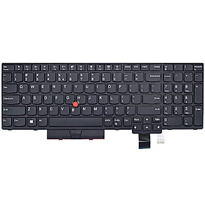 Replacement Keyboard for Lenovo Thinkpad T580 T570 P51S P52S Laptop Without Backlit US Layout P/N: 01HX259 01HX219 SN20P41521