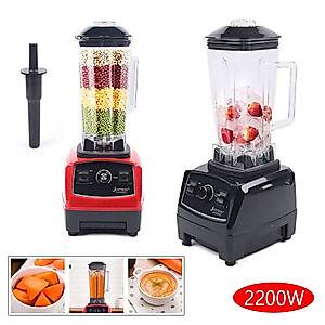 Xuthusman 3HP 2 Liter Blender Professional Milkshake Fresh Juice Blender Heavy Duty Commercial Power Blender Smoothie Mixer 2200W Kitchen Juicer (Red)