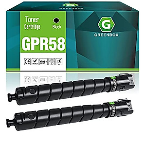 GREENBOX Remanufactured GPR58 High Yield Toner Cartridge Replacement for Canon GPR-58 for Advance iR-ADV C256 C256iF C356 C356iF DX C257 C257iF C357 C357iF Printer 2182C003AA (23,000 Pages, 2 Black)
