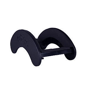 Fret37 Attachable Guitar Stand, Floor, Adjustable Fit, Portable, Classical, Steel String, and Bass Acoustic Guitars, Guitar Accessories, Music Stand, Black