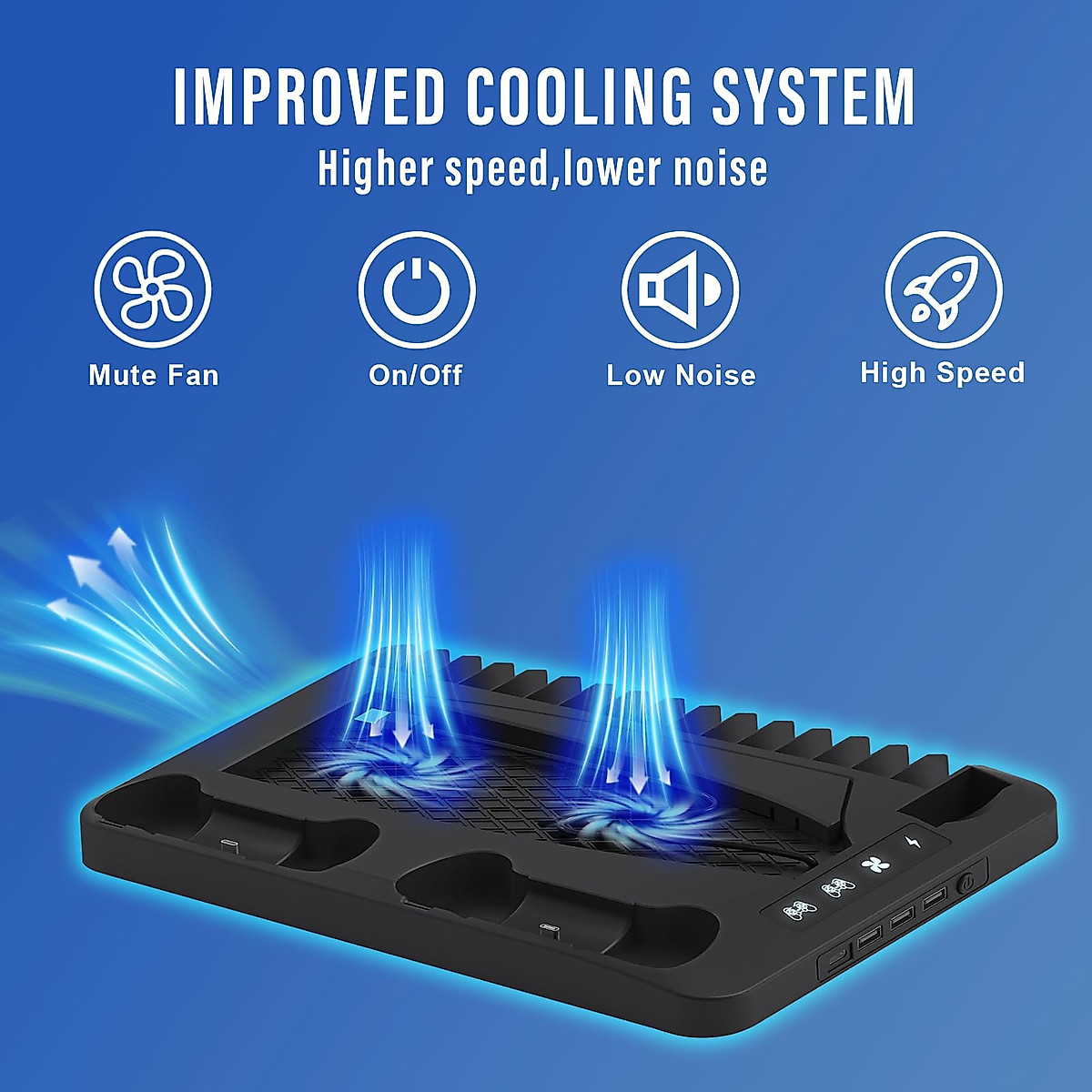 QUUREN PS5 Stand Cooling Station PS5 Stand Cooling Station