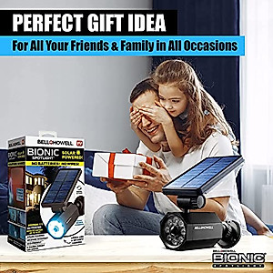 Bell+Howell Bionic Spotlight Original LED Solar Outdoor Lights with Motion Sensor Super Bright Outdoor Solar Lights Waterproof Landscape Lighting for Yard, Garden Outdoor Lighting As Seen On TV