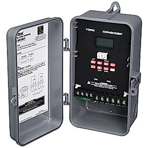 NSI DZM200BP Series DZM Momentary Output 365/7 Day Advanced Lighting Control Time Switch, 120/208-240/277 VAC Timer Supply, 2 Channels, SPDT Momentary Dry Contact