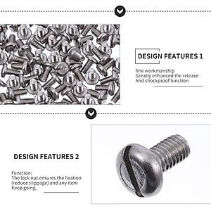 Scicalife 100pcs Round Head Screws Stainless Steel Wall Plate Screws Mechanical Maintenance Fixing Screws for Receptacle Outlet Cover, Wall Plate, Light Switch Plate