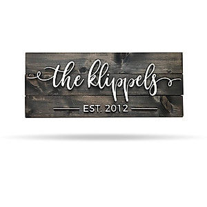 Custom Wood Sign Personalized Handmade Wedding Gift Wood Wall Art Personalized Sign Last Name Sign Established Sign Wooden Signs Bridal Shower Gift Anniversary Gift
