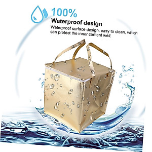 TIDTALEO 1Pc insulated portable Insulation bags Cake Cooler Bag ice bag grocery tote bag zip tote bag non-woven fabric lamination cake printable