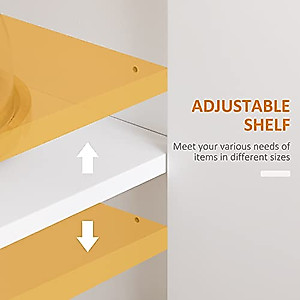 HOMCOM Sideboard Buffet Cabinet with 3 Storage Drawers, Kitchen Cabinet Coffee Bar Cabinet with Adjustable Shelf for Living Room, White