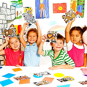 48 Sheet Make A Safari Animal Sticker Make Your Own Safari Animal Zoo Safari Themed Fun Stickers Safari Party Favors for Animal Party Favors, Rewards, Art Craft with 8 Designs