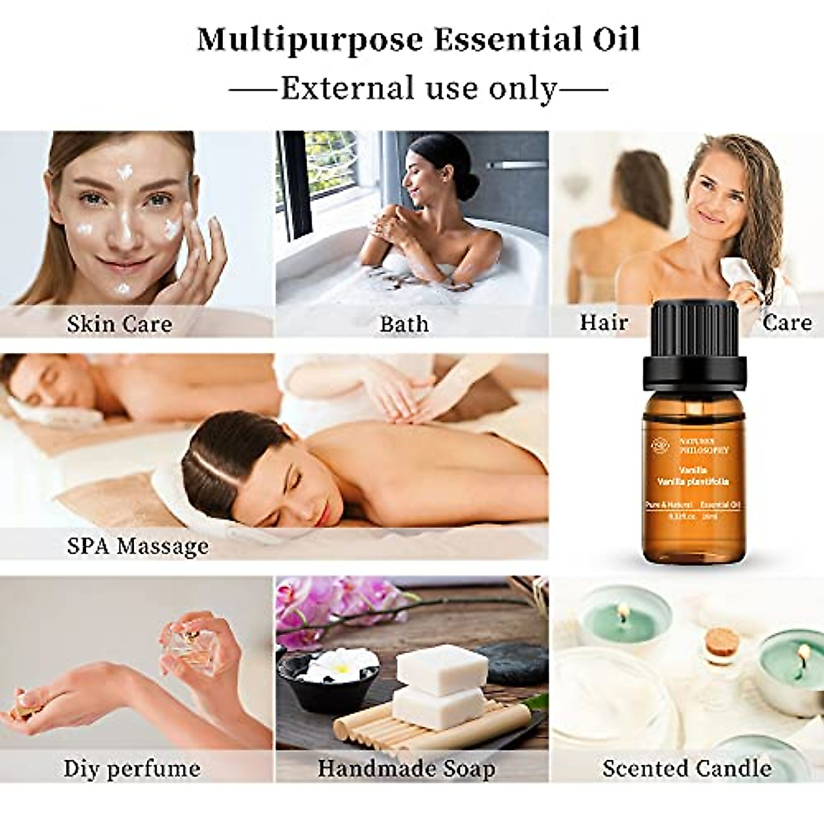 Vanilla Essential Oil - Pure and Natural Vanilla Essential Oil for Diffuser & Aromatherapy, Skin Care, Soap Making and Home Fragrance - 10ML