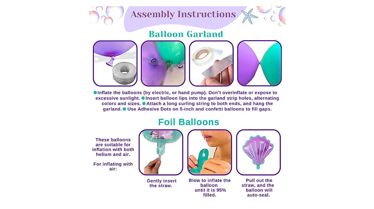 248 Pieces Mermaid Birthday Decorations Kit - All-in-1 Party Decor