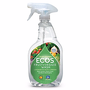 ECOS® Non-Toxic Fruit + Veggie Wash: 22oz Spray Bottle by Earth Friendly Products (Pack of 2)