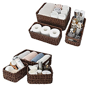 GRANNY SAYS Bundle of 3-Pack Wicker Baskets & 3-Pack Wicker Storage Baskets