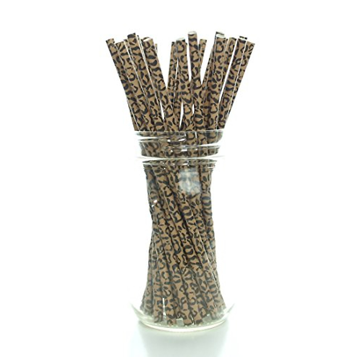 Cheetah Party Straws (50 Pack) - Cheetah Party Supplies, Safari Party Decor, Wild Africa Animal Print Birthday Party