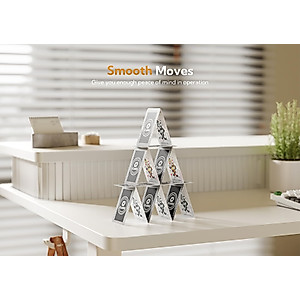 Claiks Standing Desk with Roller Shutter Door, Electric Standing Desk Adjustable Height, Adjustable Standing Desk with Storage Shelves, 48 Inch White