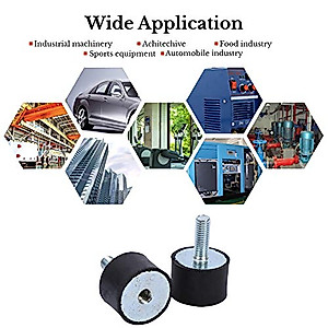 M8 Rubber Mounts Shock Absorber Anti Vibration Silentblock Car Boat Bobbins, Pack of 4