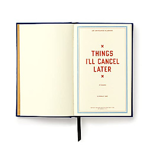 Brass Monkey Things I’ll Cancel Later – Undated Mini Planner Vintage Library Book Inspired with Embossed Gold Foil Artwork Cloth Cover