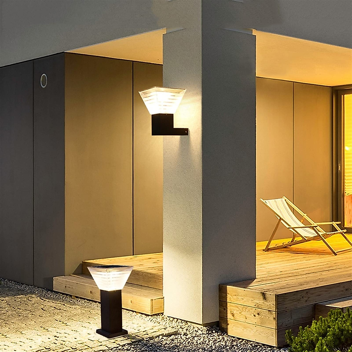 Zziyj Outdoor Wall Lamp Waterproof LED Square Low Energy Consumption Easy to Install Long Life Modern Garden Lamp Decoration Function Villa Door Lamp Home Terrace Outdoor Wall Lamp