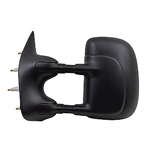 Brock Replacement Drivers Manual Tow Telescopic Side View Mirror Dual Arms Double Swing Compatible with 03-16 E-Series Van 7C2Z17683DA