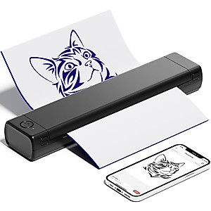 COLORWING Portable Printers Wireless for Travel - M08F Bluetooth Thermal Printer, Suitable for Mobile Office, Support 8.26" X 11.69" Thermal Paper, Compatible with Android and iOS Phone
