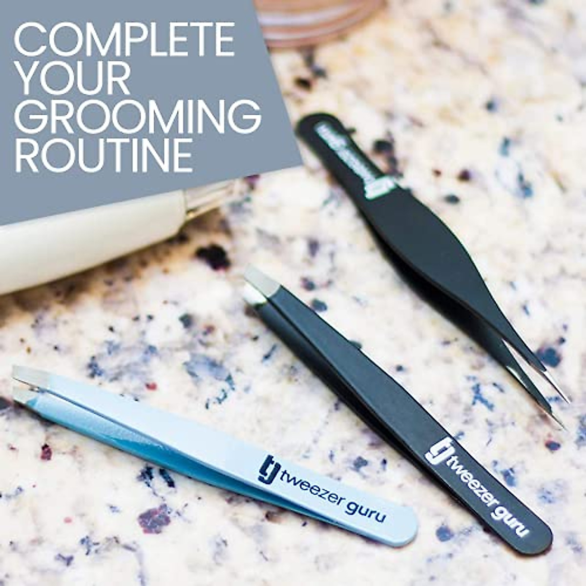 Tweezer Guru Pointed Tweezers - Sharp Precision Needle Nose Tip, Best Tweezers for Eyebrows and Ingrown Hair, Surgical Pointed for Blackheads & Splinters (Yellow)