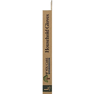 If You Care Latex Gloves, Large – 1 Pair (Pack of 1) – For Gardening, Dishwashing, Cleaning Kitchen and Bathroom – 100% Cotton Lined, Reusable for Women and Men, Green