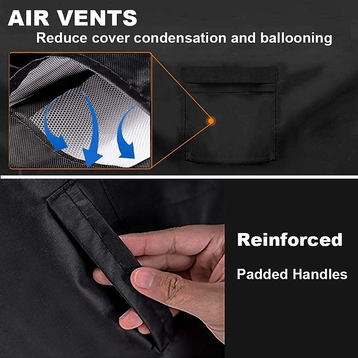 Patio Loveseat Cover - 420D Outdoor Sofa Cover Patio Couch Cover with Drawstring Hem + 4 Click-Close Straps, Waterproof Outdoor Loveseat Cover Outdoor Patio Furniture Covers (55" L x 38" D x 35" H)