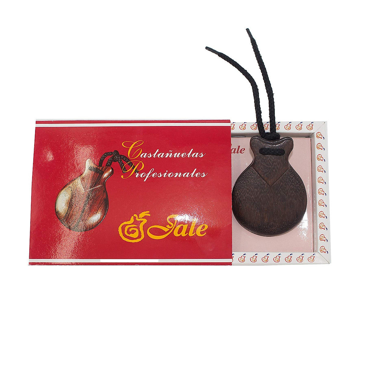 Jale Flamenco Castanets Professional Authentic Brown Granadillo Wood Spanish Castanet Size T-6 Woman Adult by Ole Ole Flamenco