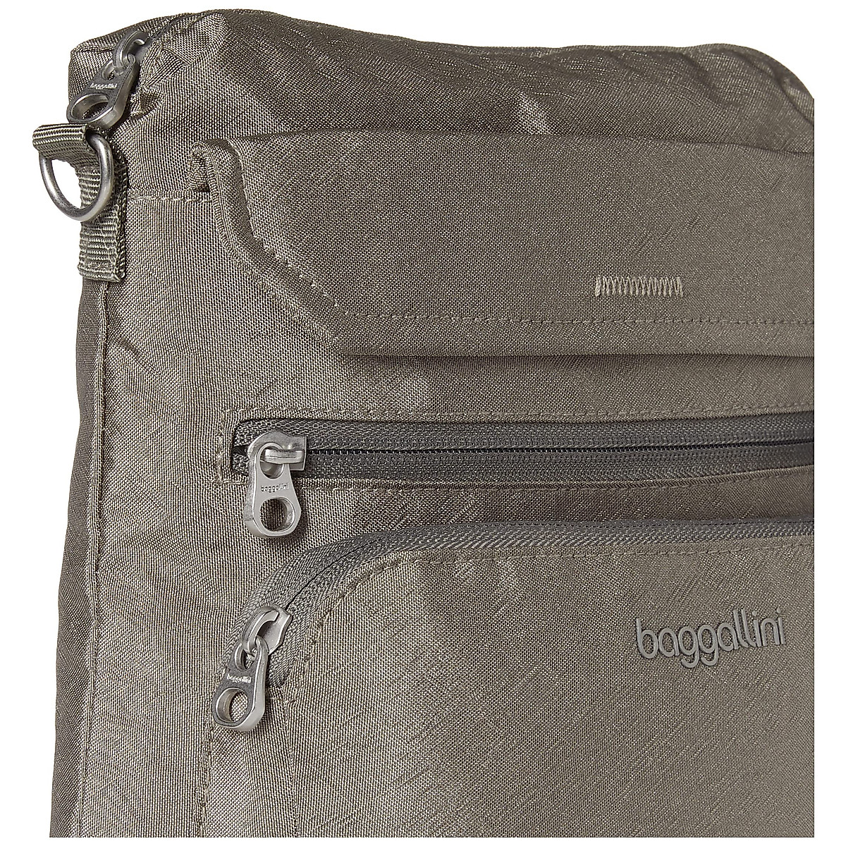 Baggallini Womens Urban Explorer Slim Crossbody, Sterling Shimmer, One Size US