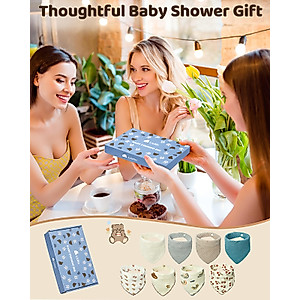 Lictin Muslin Baby Bandana Bibs - 8 Pack Baby Bandana Drool Bibs Cotton Unisex, Snap Muslin Bibs for Boys Girls, Absorbent & Soft for Teething and Drooling, Adjustable Snaps